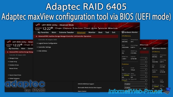 Configure Your Adaptec Raid 6405 Controller Via The Bios Of An Asus Rog