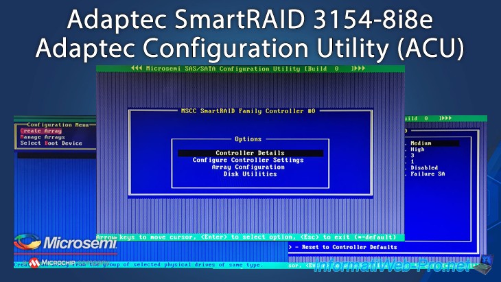Presentation Of The Adaptec Configuration Utility Acu Of The Adaptec