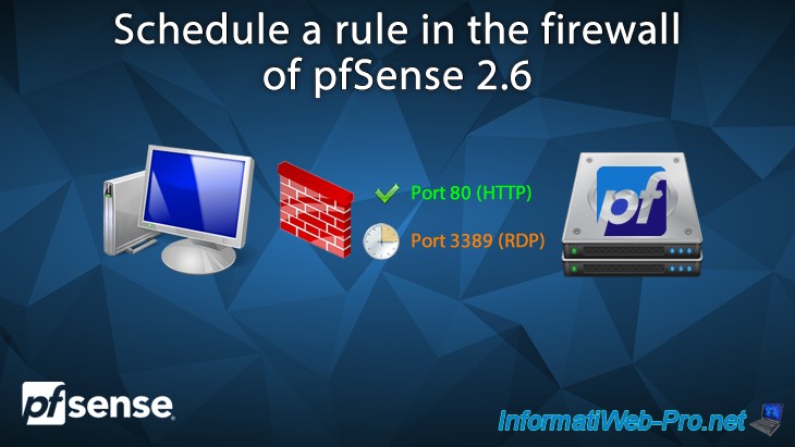 Schedule the application of a rule in the pfSense 2.6 firewall ...