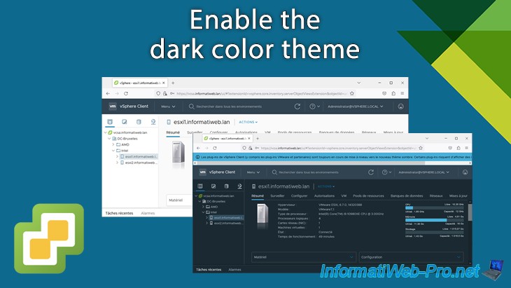 Enable the dark color theme of vSphere Client on VMware vSphere 6.7 ...